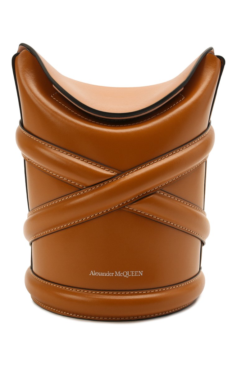 Женская коричневая сумка curve ALEXANDER MCQUEEN купить в интернет ...