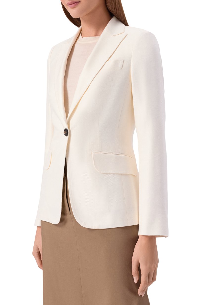 Женский белый жакет из вискозы KITON купить в интернет-магазине ЦУМ ...