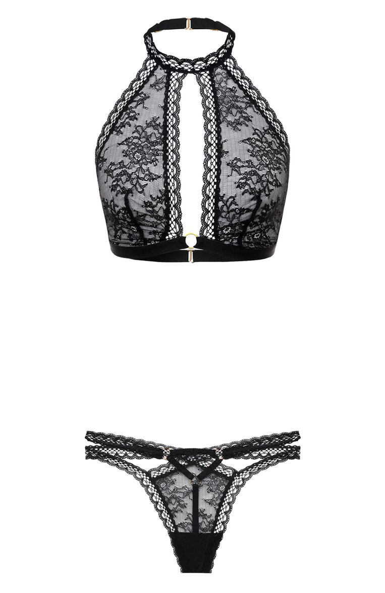 Женские черные комплект из бюстгальтера и трусов AUBADE купить в интернет-магазине ЦУМ, арт. P080I-2