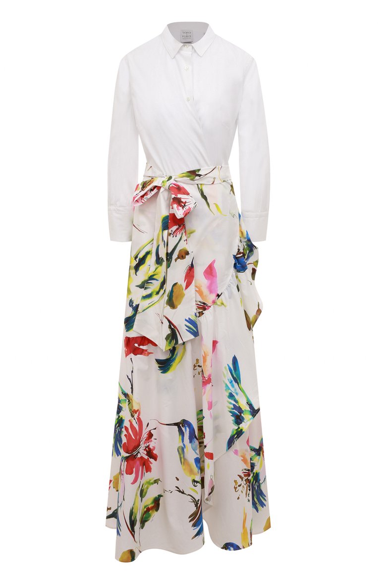 Женское разноцветное хлопковое платье SARA ROKA купить в интернет ...