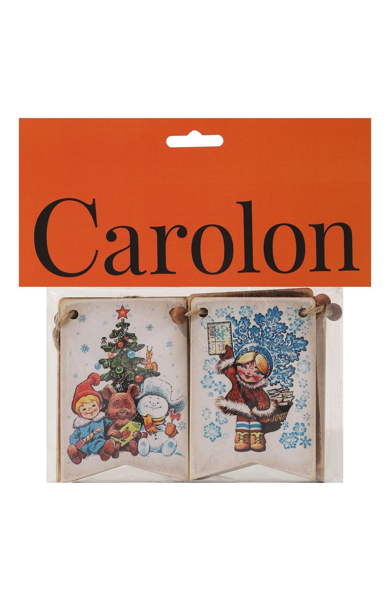 Новогодние флажки CAROLON детского коричневого цвета — купить в ...