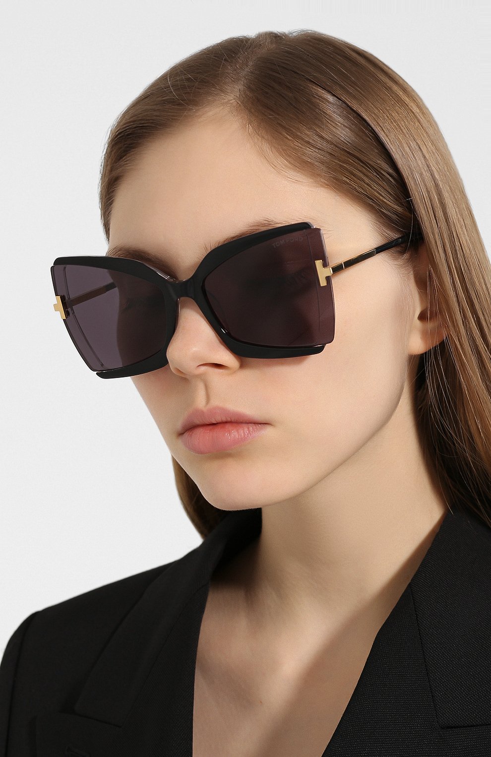 Женские черные солнцезащитные очки TOM FORD купить в интернет-магазине ...