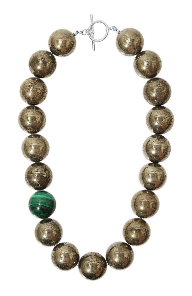 Женское коричневое бусы cartoon из пирита с малахитом MOONKA купить в интернет-магазине ЦУМ, арт ...