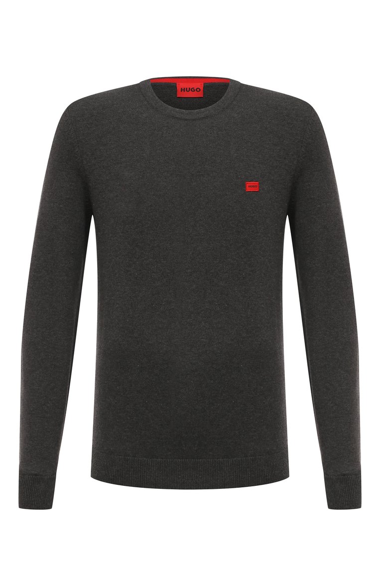 Мужской темно-серый хлопковый джемпер HUGO купить в интернет-магазине ...