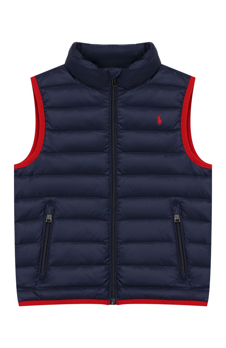 Пуховый жилет POLO RALPH LAUREN синего цвета для мальчиков — купить в ...