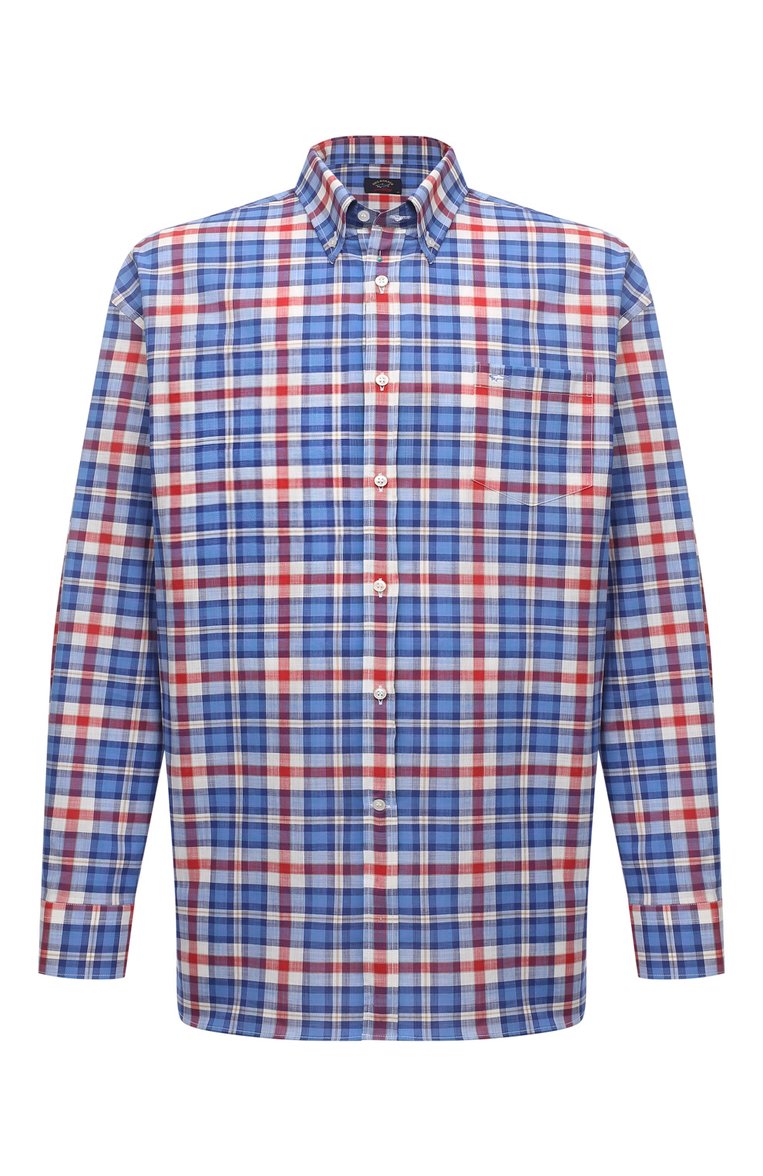 Мужская разноцветная хлопковая рубашка PAUL&SHARK купить в интернет ...