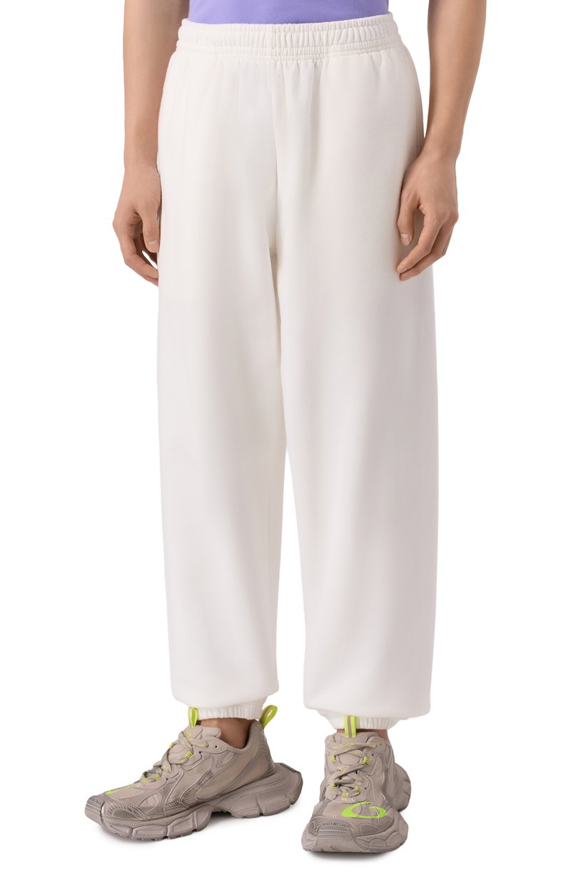 Хлопковые джоггеры PLANTA ROSA белого цвета купить в интернет-магазине ...