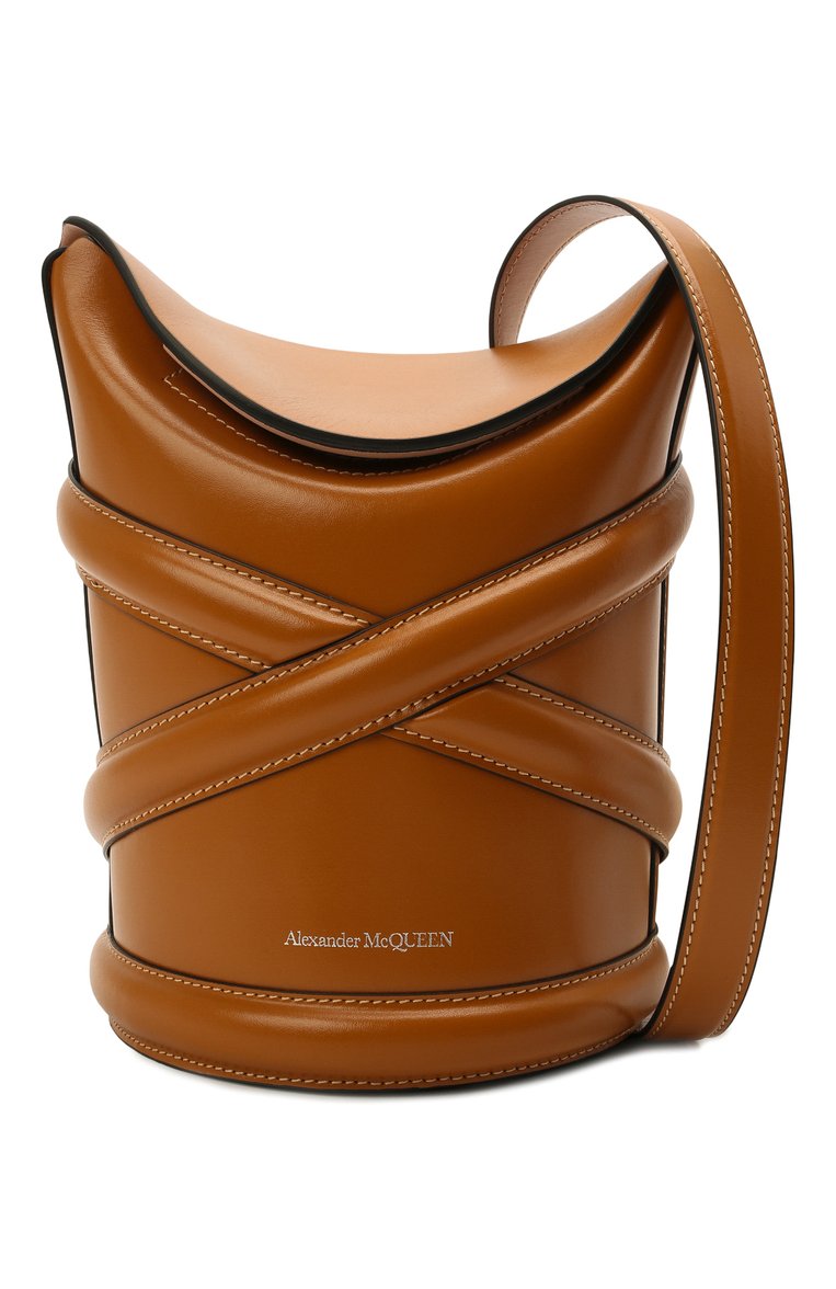 Женская коричневая сумка curve ALEXANDER MCQUEEN купить в интернет ...
