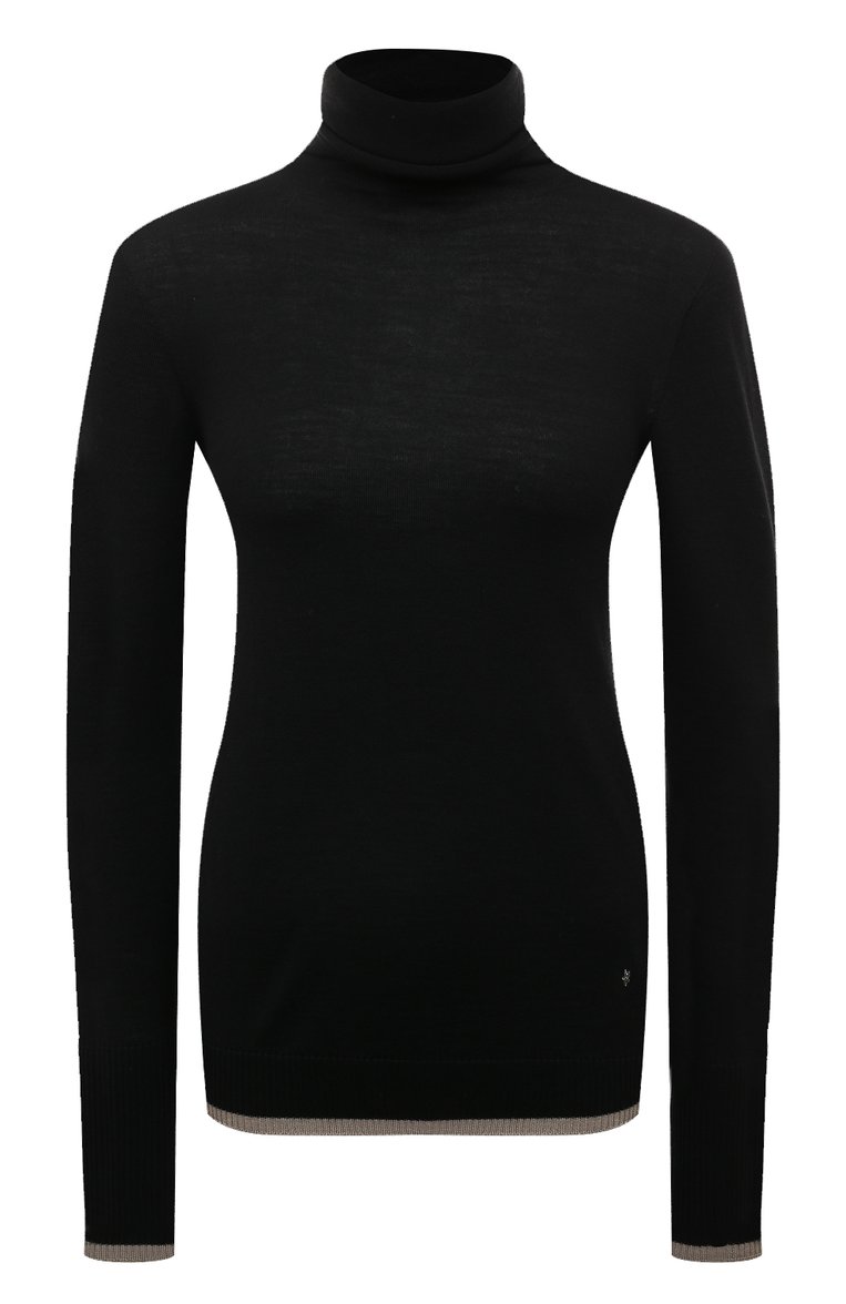 Женская черная водолазка из шерсти и шелка LORENA ANTONIAZZI купить в ...