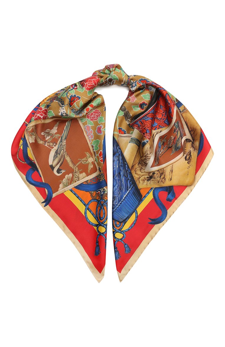 Женский красный шелковый платок DOLCE & GABBANA купить в интернет ...