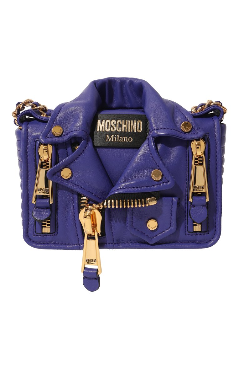 Женская синяя сумка biker MOSCHINO купить в интернет-магазине ЦУМ, арт ...