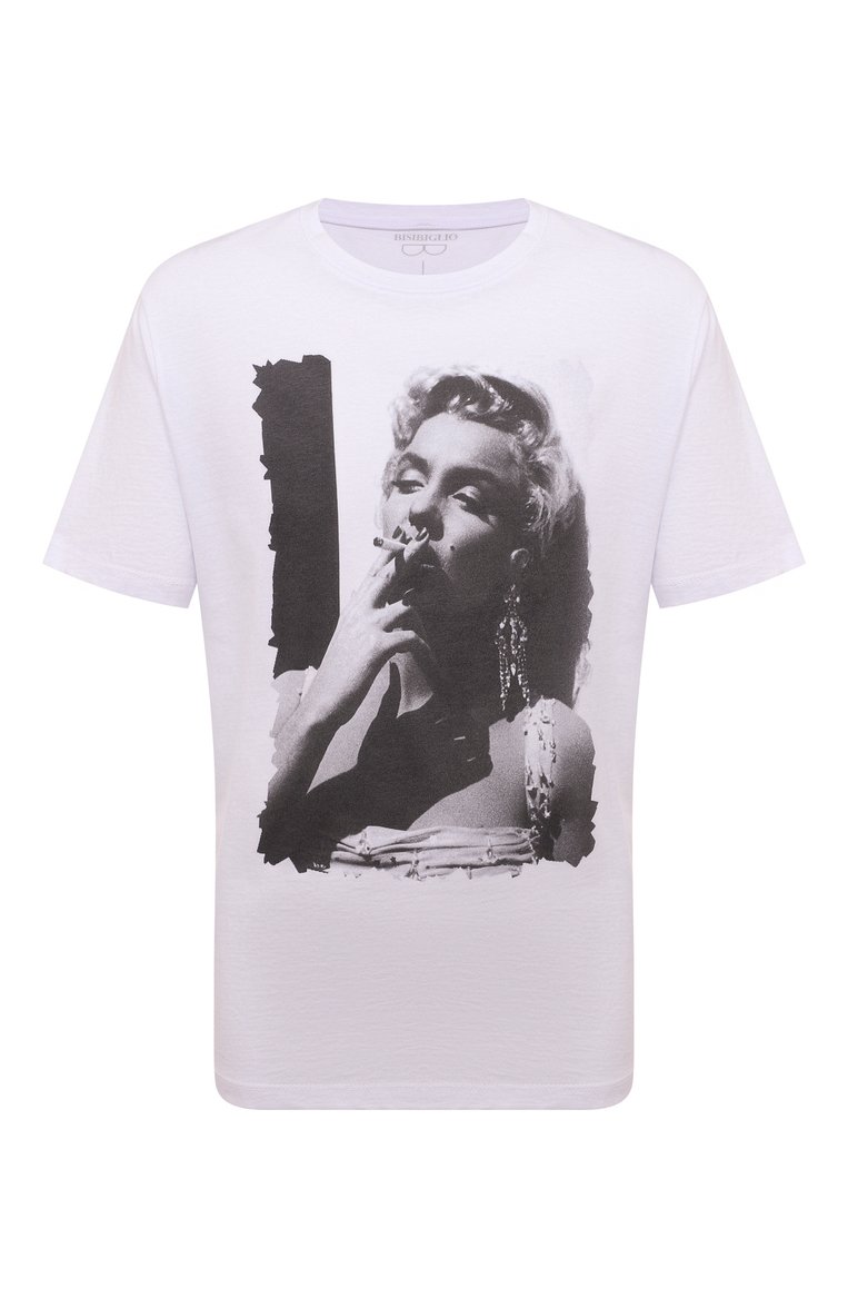 Мужская белая хлопковая футболка BISIBIGLIO купить в интернет-магазине ...