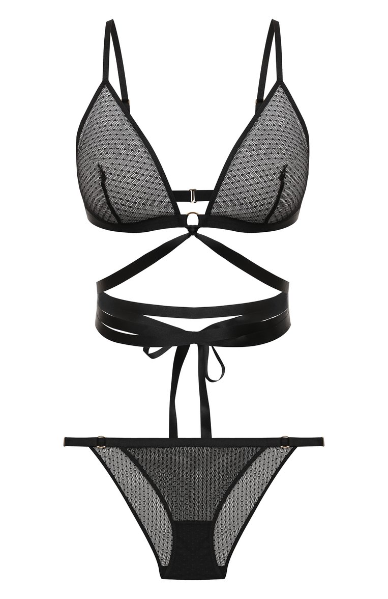 Женские черные комплект из бюстгальтера и трусов AUBADE купить в интернет-магазине ЦУМ, арт ...