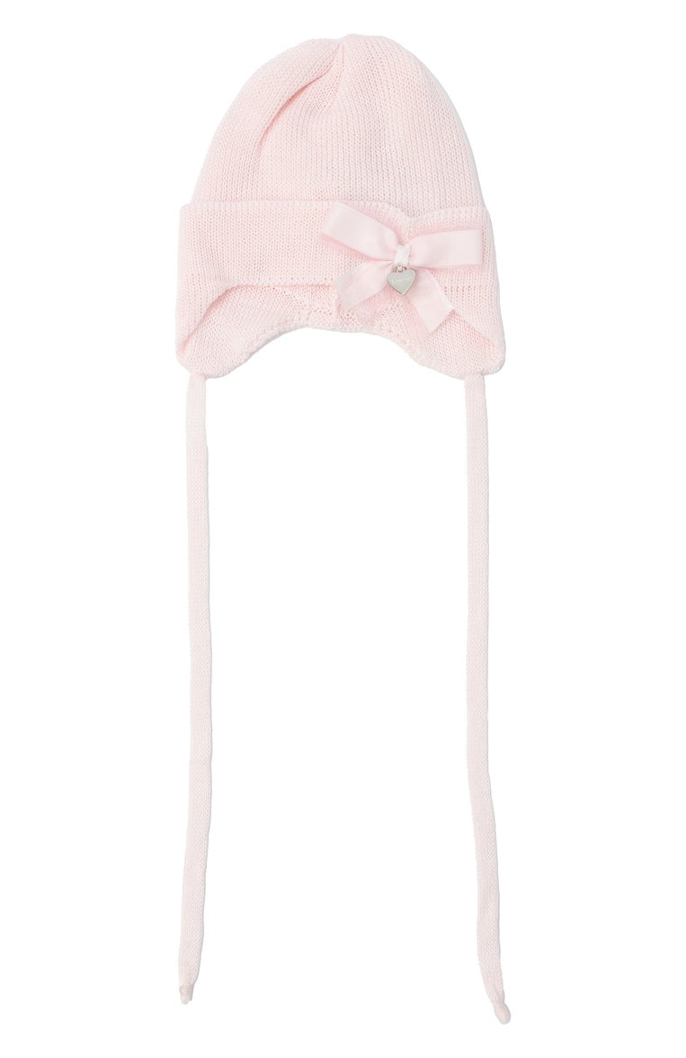 Хлопковая шапка светло-розового IL TRENINO детского — купить в интернет ...