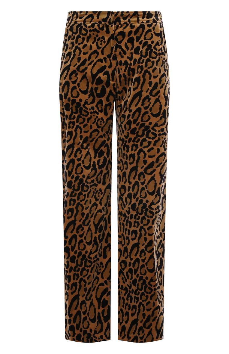 Женские леопардовые брюки из хлопка и вискозы DRIES VAN NOTEN купить в ...