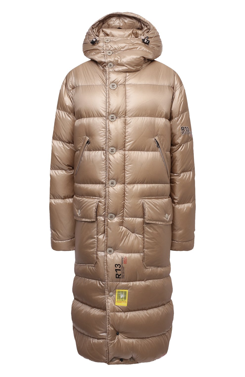 Женский бежевый пуховик r13 x brumal R13 купить в интернет-магазине ЦУМ ...