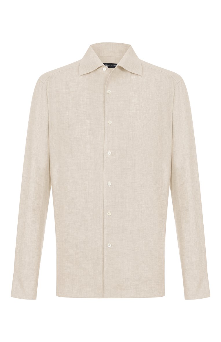 Мужская светло-бежевая льняная рубашка COLOMBO купить в интернет ...