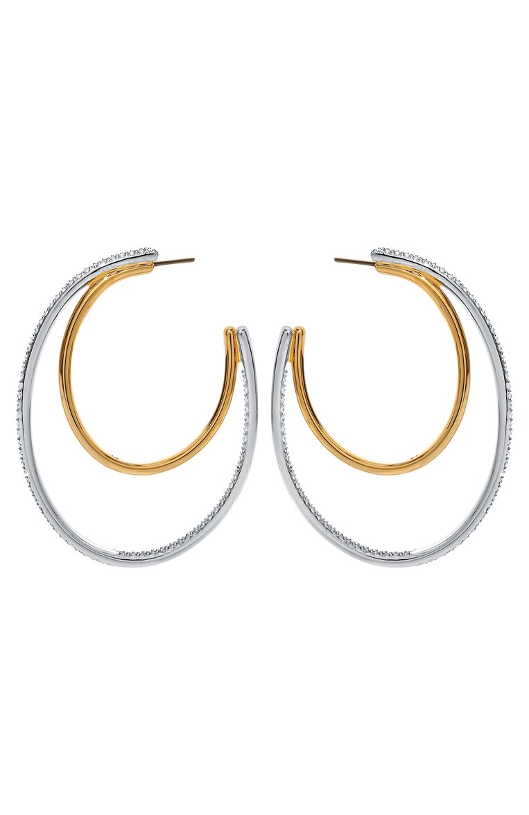 Серьги hyperbola SWAROVSKI серебряного цвета купить в интернет-магазине ...