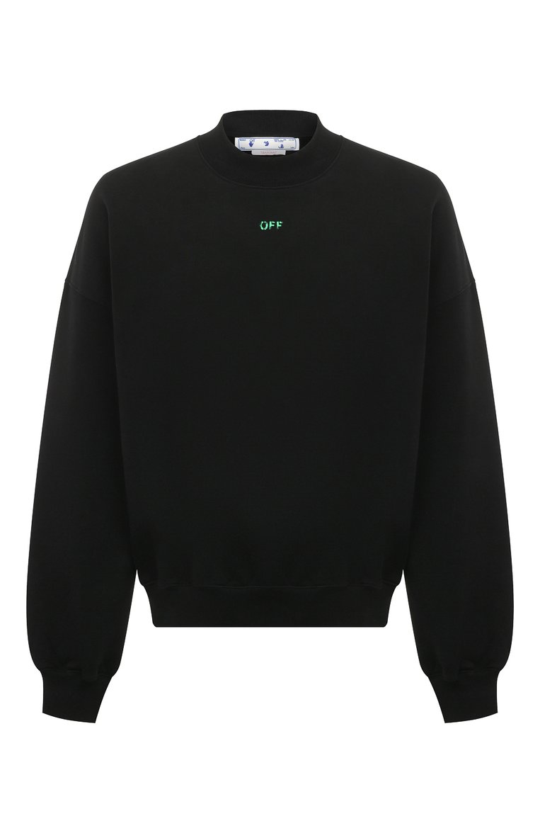 Мужской черный хлопковый свитшот OFF-WHITE купить в интернет-магазине ...
