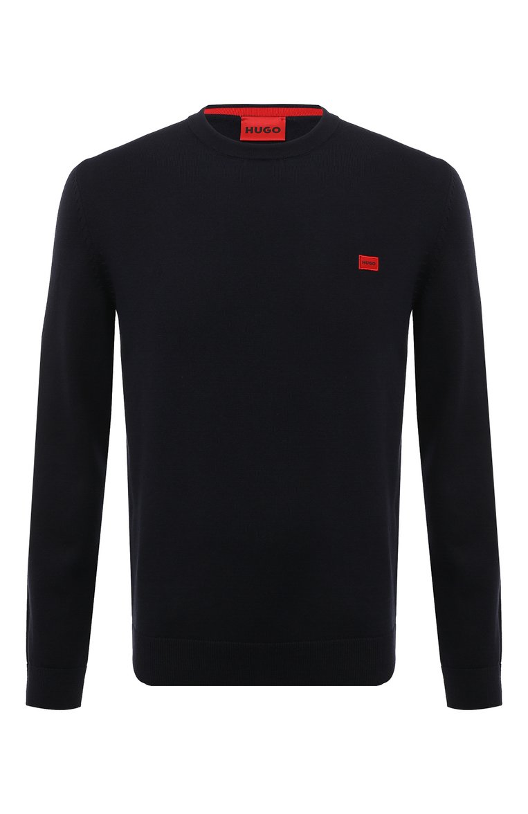 Мужской черный хлопковый джемпер HUGO купить в интернет-магазине ЦУМ ...