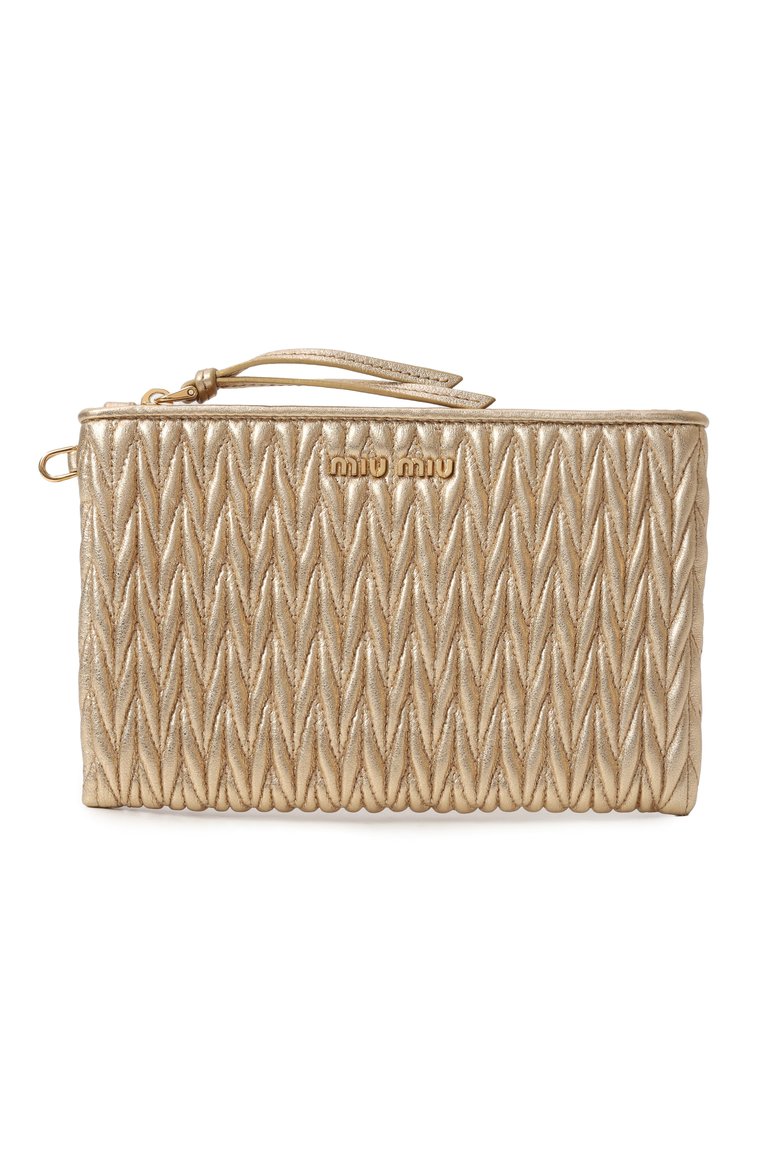 Женский золотой клатч Miu Miu купить в интернет магазине ЦУМ арт 5nh008 N88 F0522