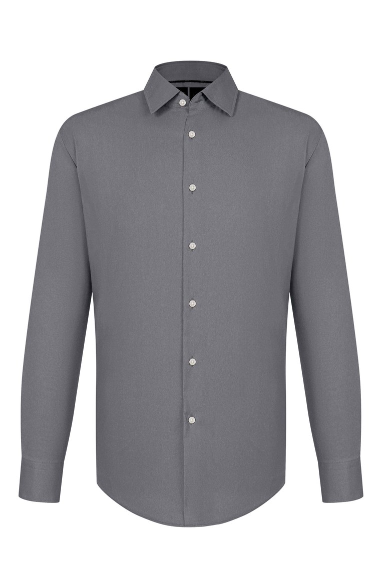 Мужская серая сорочка BOSS купить в интернет-магазине ЦУМ, арт. 50503356