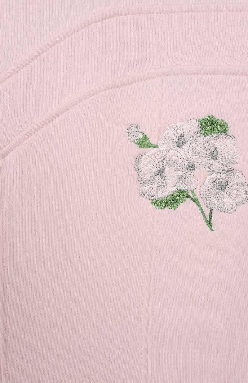 Хлопковый свитшот MONNALISA светло-розового цвета для девочек — купить ...