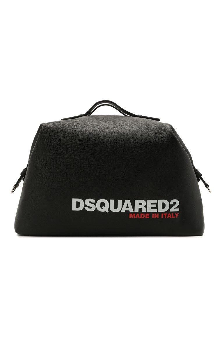 Мужская черная кожаная дорожная сумка DSQUARED2 купить в интернет ...