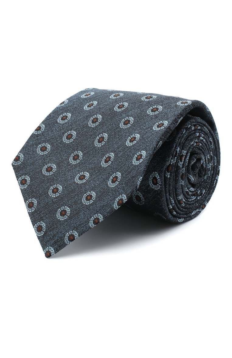 Мужской изумрудный шелковый галстук KITON купить в интернет-магазине ...