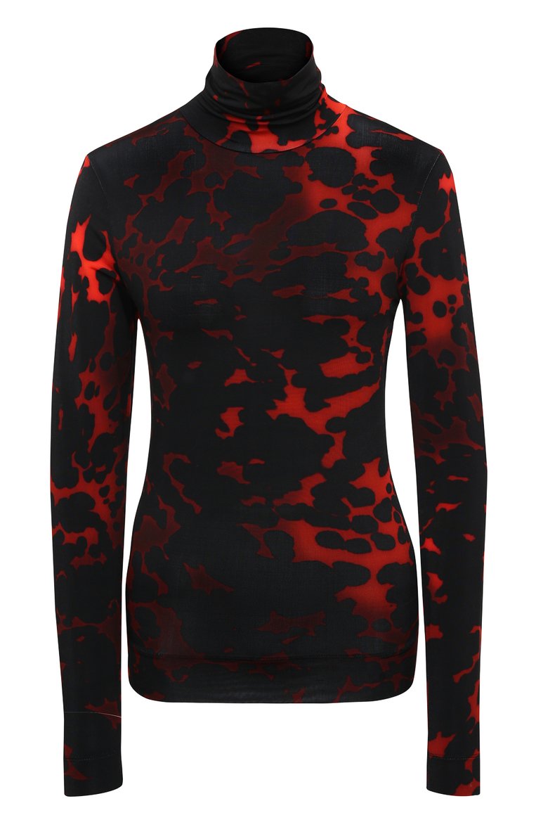 Женская красная водолазка из вискозы DRIES VAN NOTEN купить в интернет ...