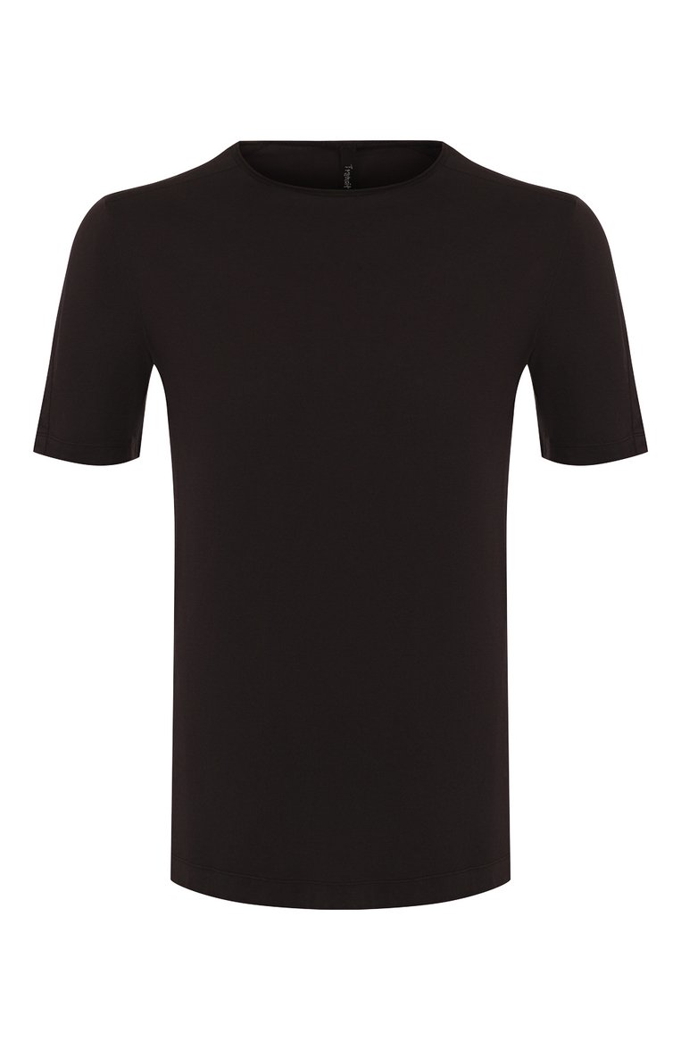 Мужская черная хлопковая футболка TRANSIT купить в интернет-магазине ...