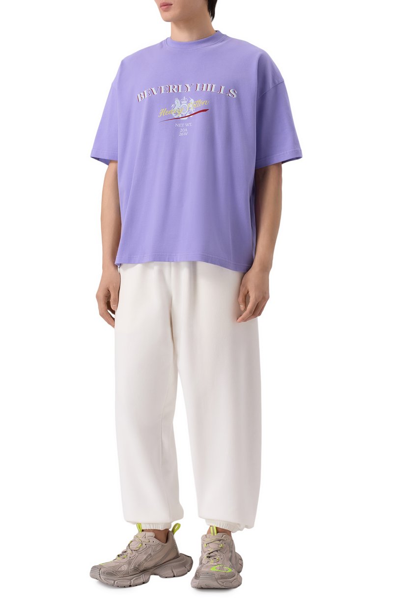 Хлопковые джоггеры PLANTA ROSA белого цвета купить в интернет-магазине ...