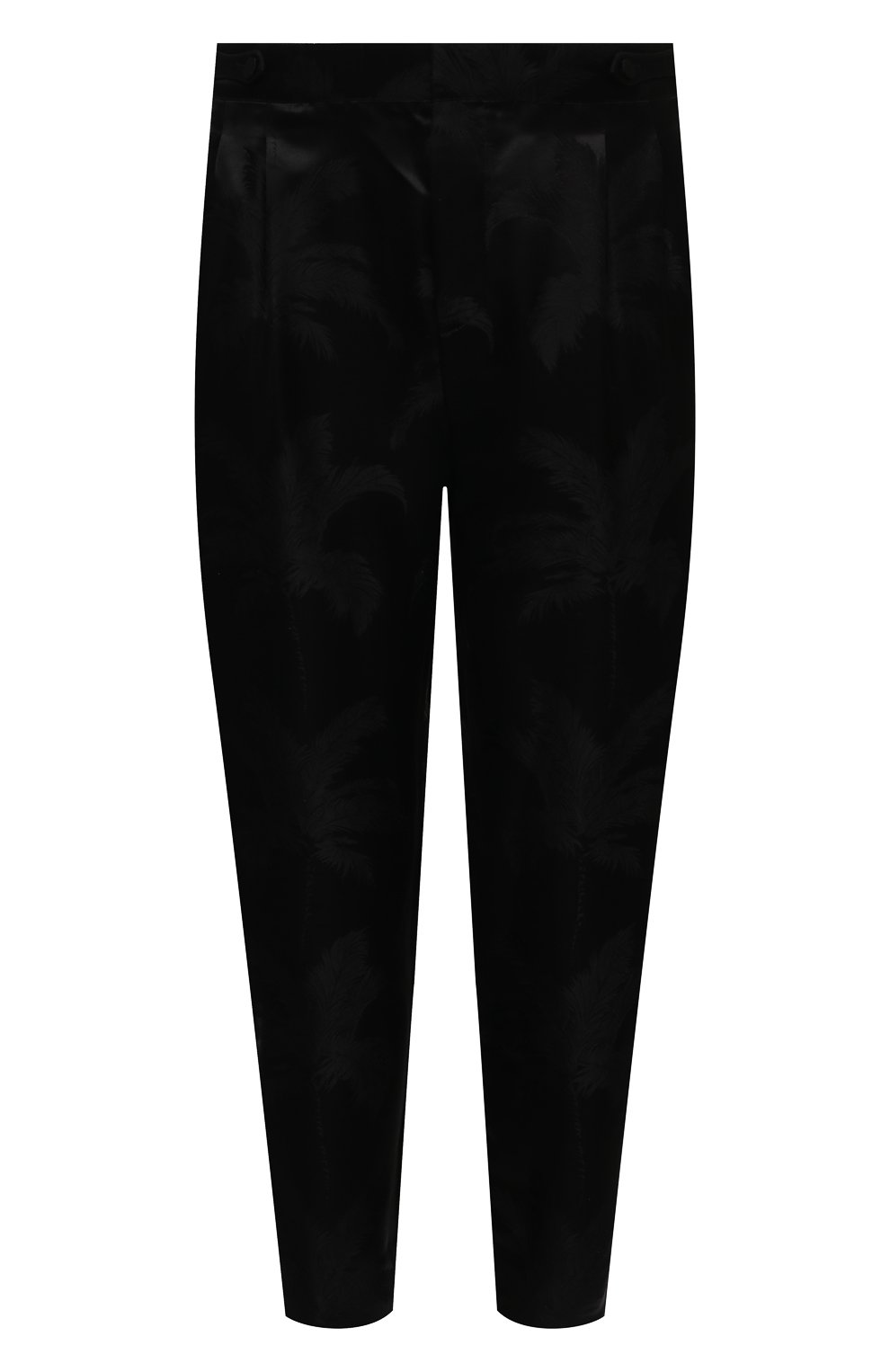 Мужские черные брюки из вискозы и шелка SAINT LAURENT купить в интернет ...