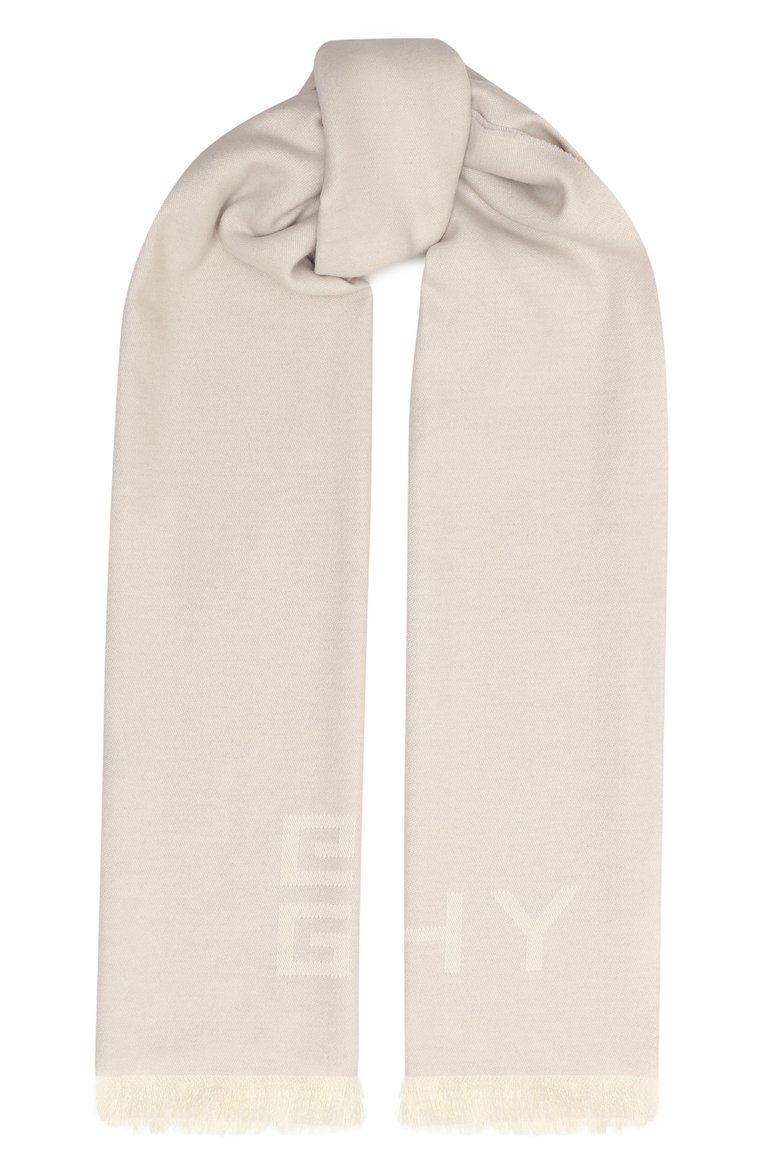 Женский бежевый шарф из шерсти и кашемира GIVENCHY купить в интернет ...