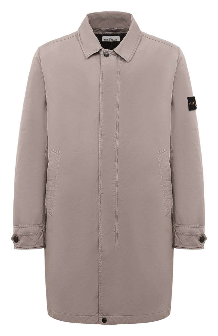 Мужской серый утепленный плащ STONE ISLAND купить в интернет-магазине ...