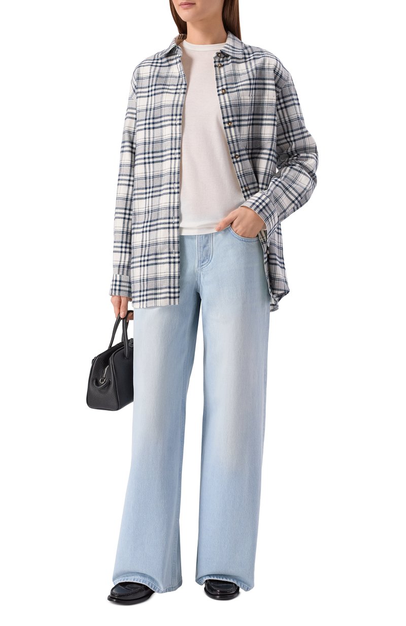 Женские голубые джинсы wide leg 431 12 STOREEZ купить в интернет ...