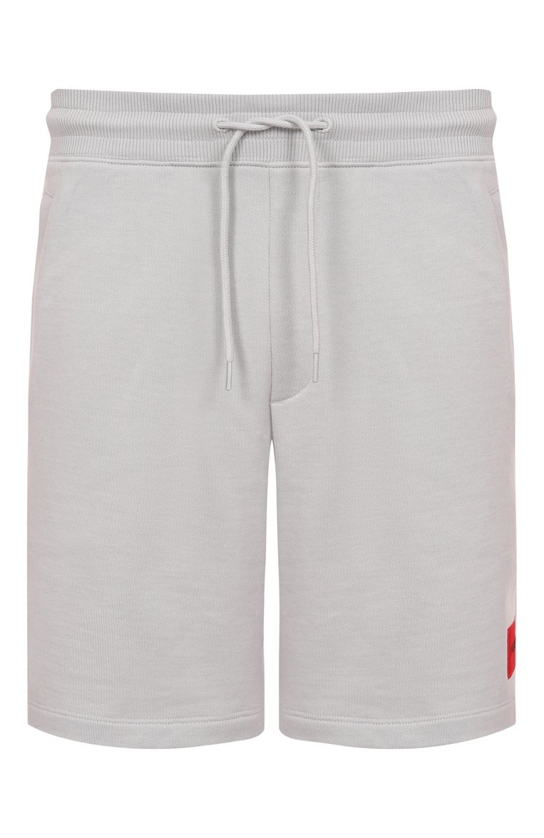 Мужские светло-серые хлопковые шорты HUGO купить в интернет-магазине ...