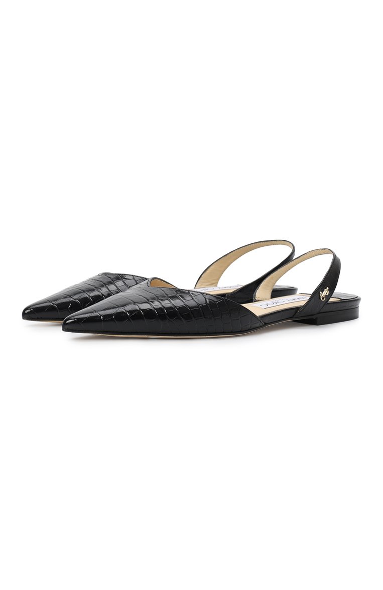 Кожаные балетки Thandi Jimmy Choo цвет черный купить в ЦУМ OUTLET, арт ...