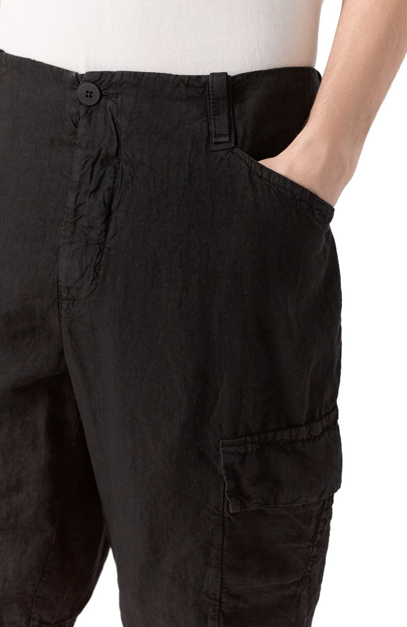 Мужские черные льняные шорты TRANSIT купить в интернет-магазине ЦУМ ...