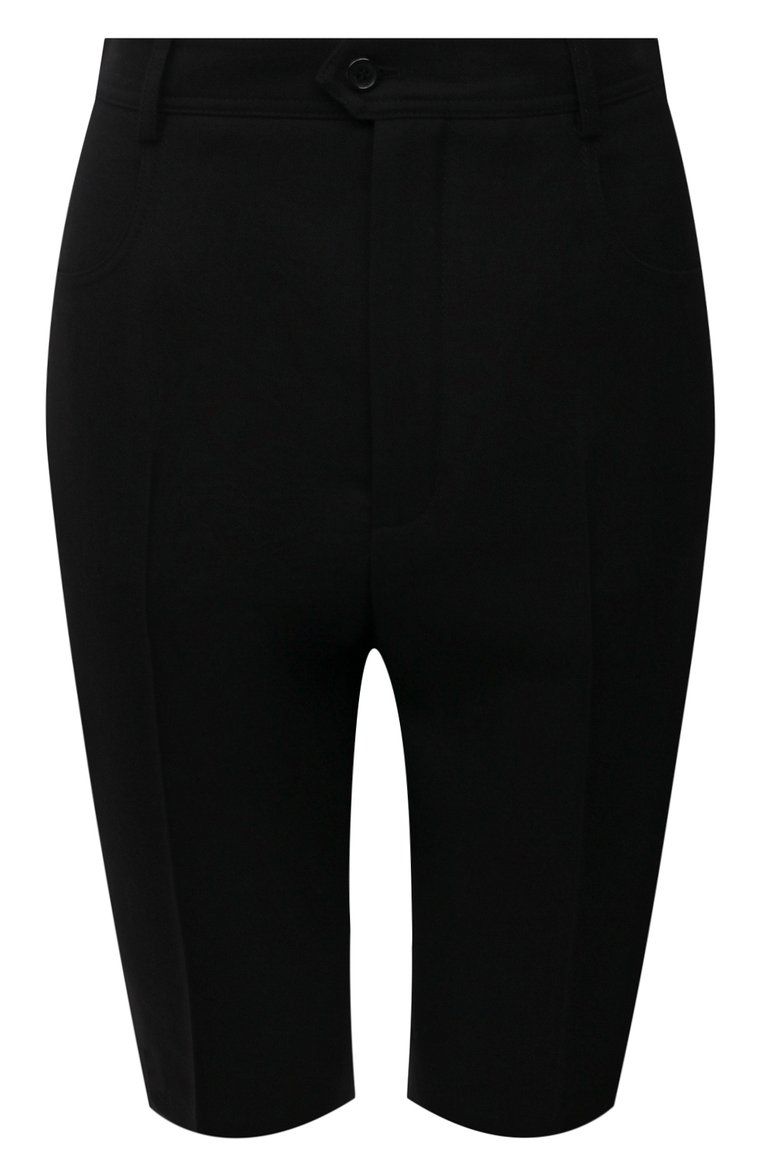 Женские черные шерстяные шорты SAINT LAURENT купить в интернет-магазине ...