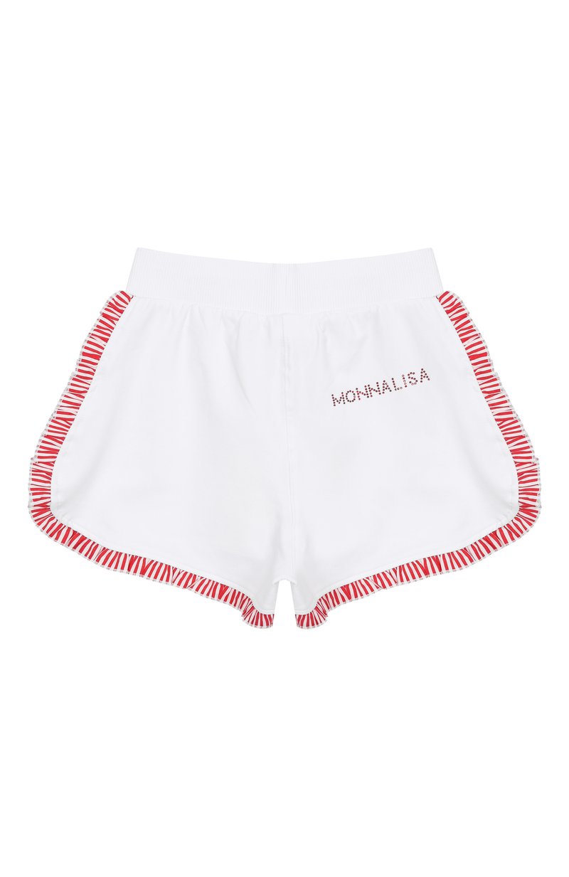 Хлопковые шорты MONNALISA белого цвета для девочек — купить в интернет ...