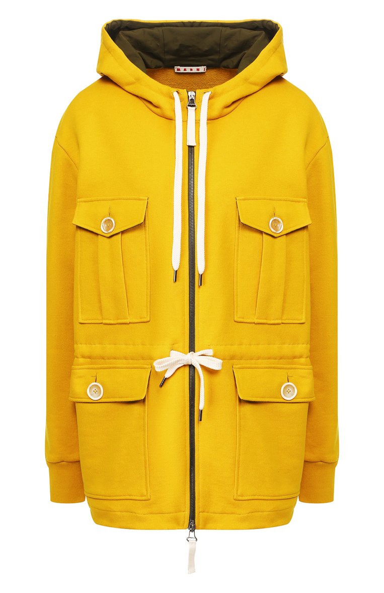 Женская желтая хлопковая парка MARNI купить в интернет-магазине ЦУМ ...
