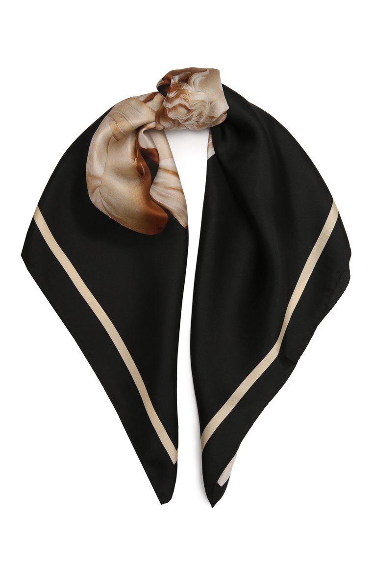 Женский черный шелковый платок ACNE STUDIOS купить в интернет-магазине ...