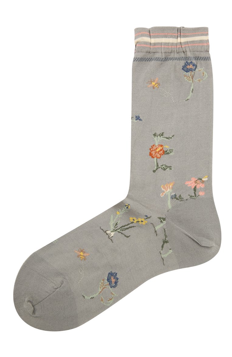 Женские серые хлопковые носки ANTIPAST купить в интернет-магазине ЦУМ ...