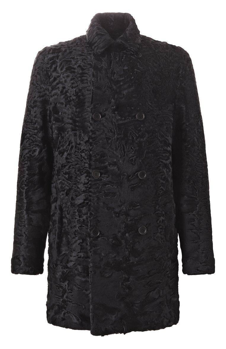 Мужской черный пальто из свакары MVST купить в интернет-магазине ЦУМ, арт. FEKB-ES4365-2SW