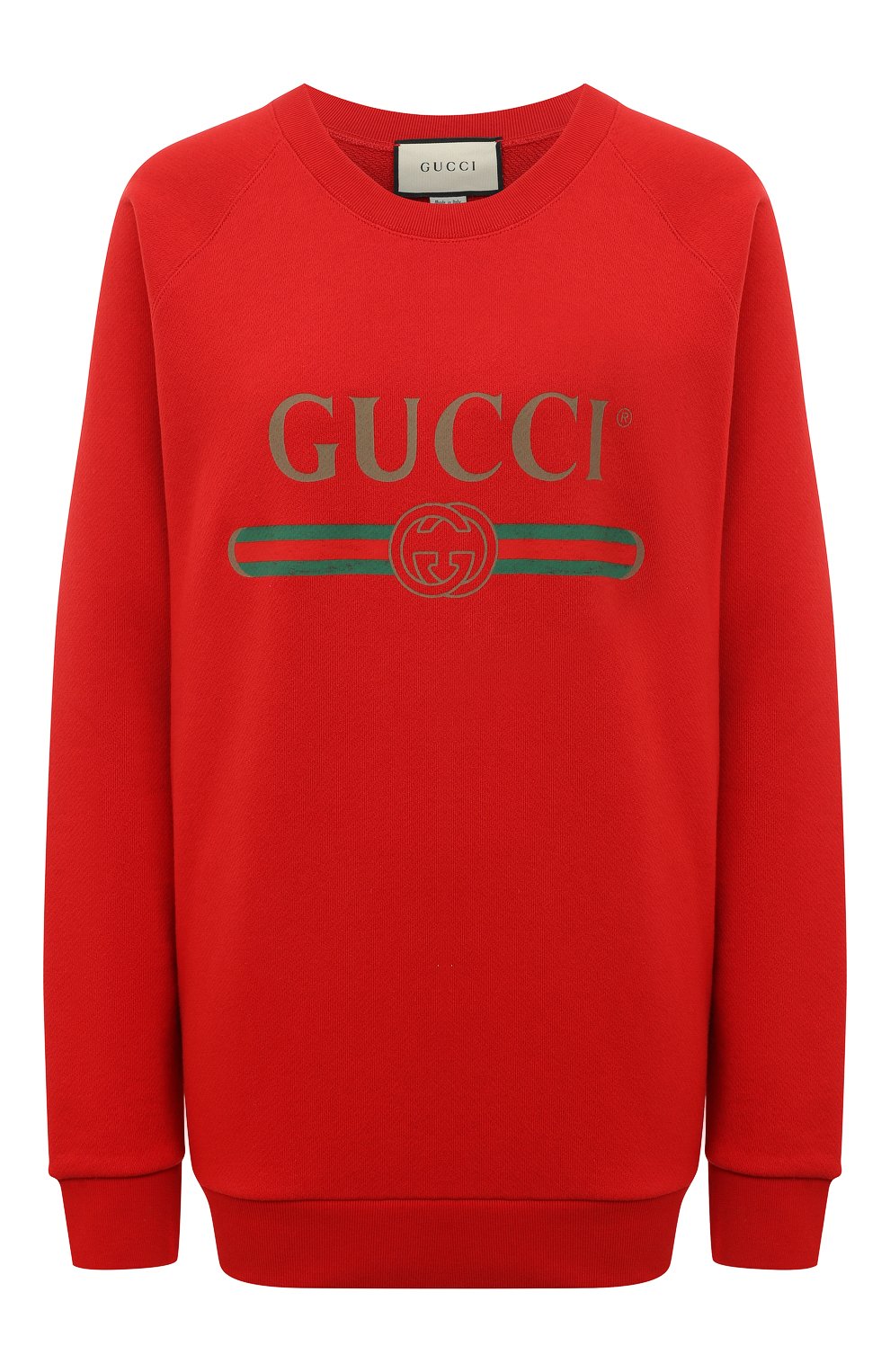 Женский красный хлопковый свитшот GUCCI купить в интернет-магазине ЦУМ ...
