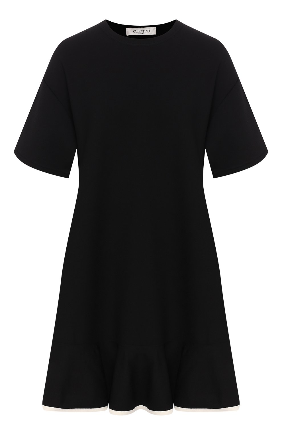 Женское черно-белое платье из вискозы VALENTINO купить в интернет ...