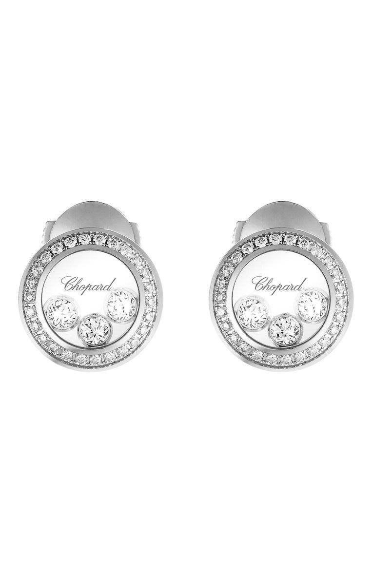 Серьги happy curves CHOPARD из бесцветные, купить за 1040000 руб. в интернет-магазине ЦУМ, арт ...