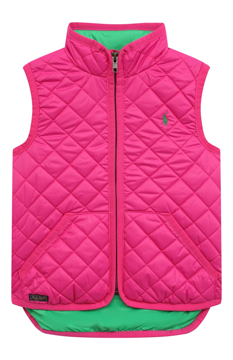 Стеганый жилет POLO RALPH LAUREN розового цвета для девочек — купить в ...