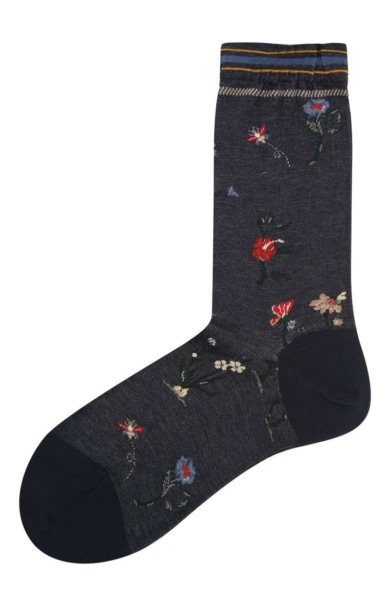 Женские синие хлопковые носки ANTIPAST купить в интернет-магазине ЦУМ ...